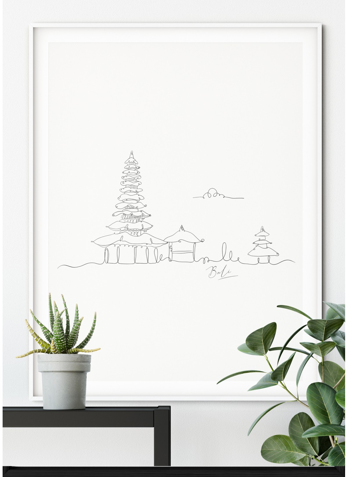 Acheter Affiche Line Art Bali | L’Afficherie