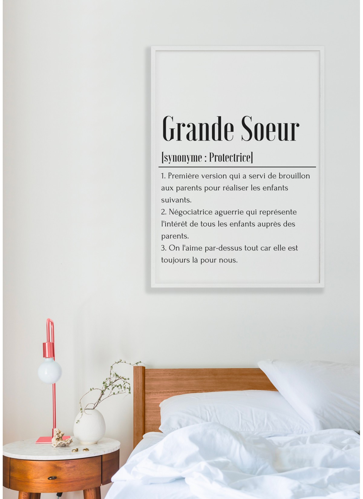 Affiche Définition Grande soeur, cadeau original | L’Afficherie