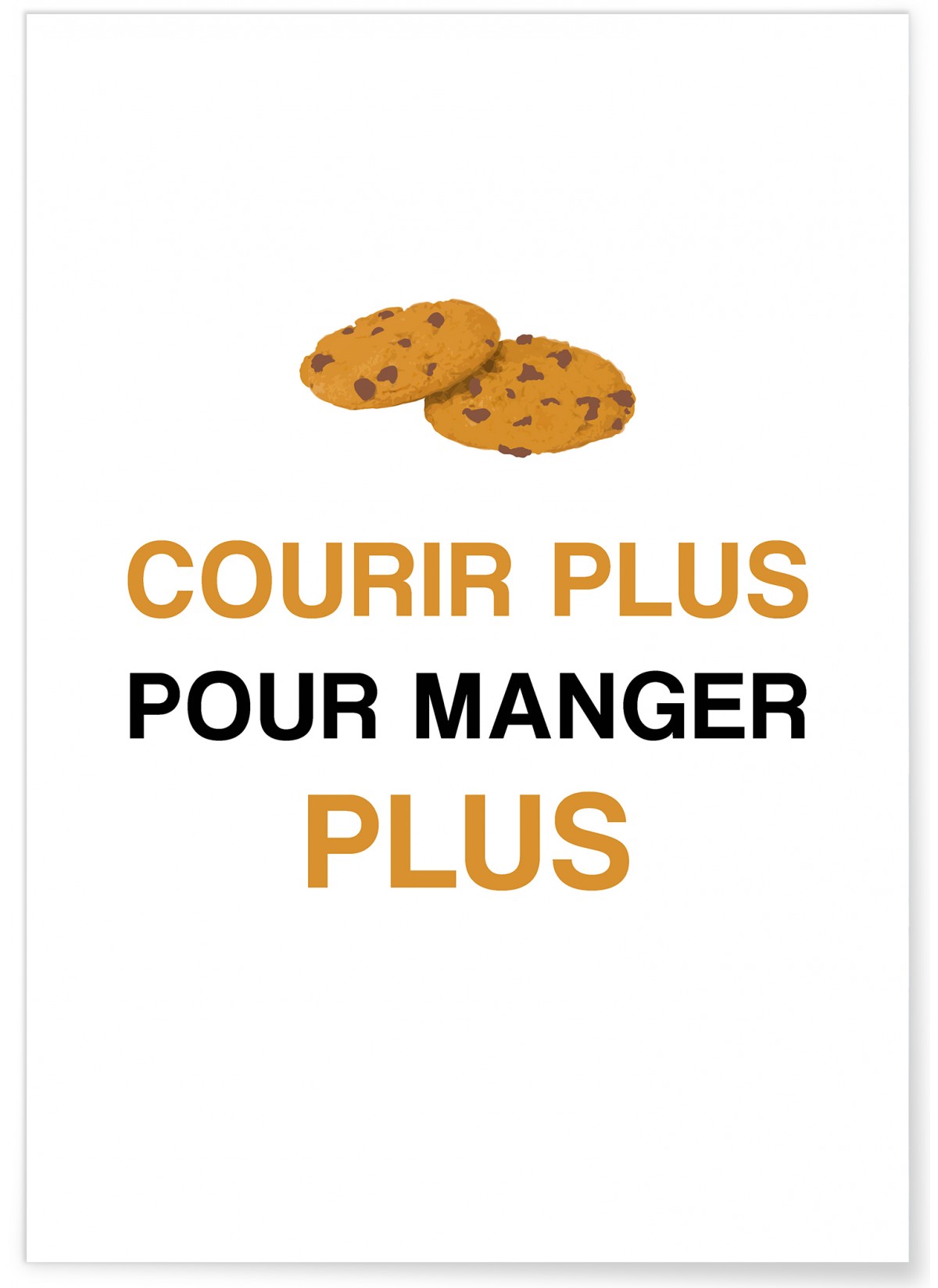 Affiche "Courir plus pour manger plus" | Affiche Humour | L’Afficherie