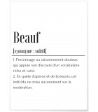 Affiche Définition Beauf, idéale pour votre décoration murale | L ...
