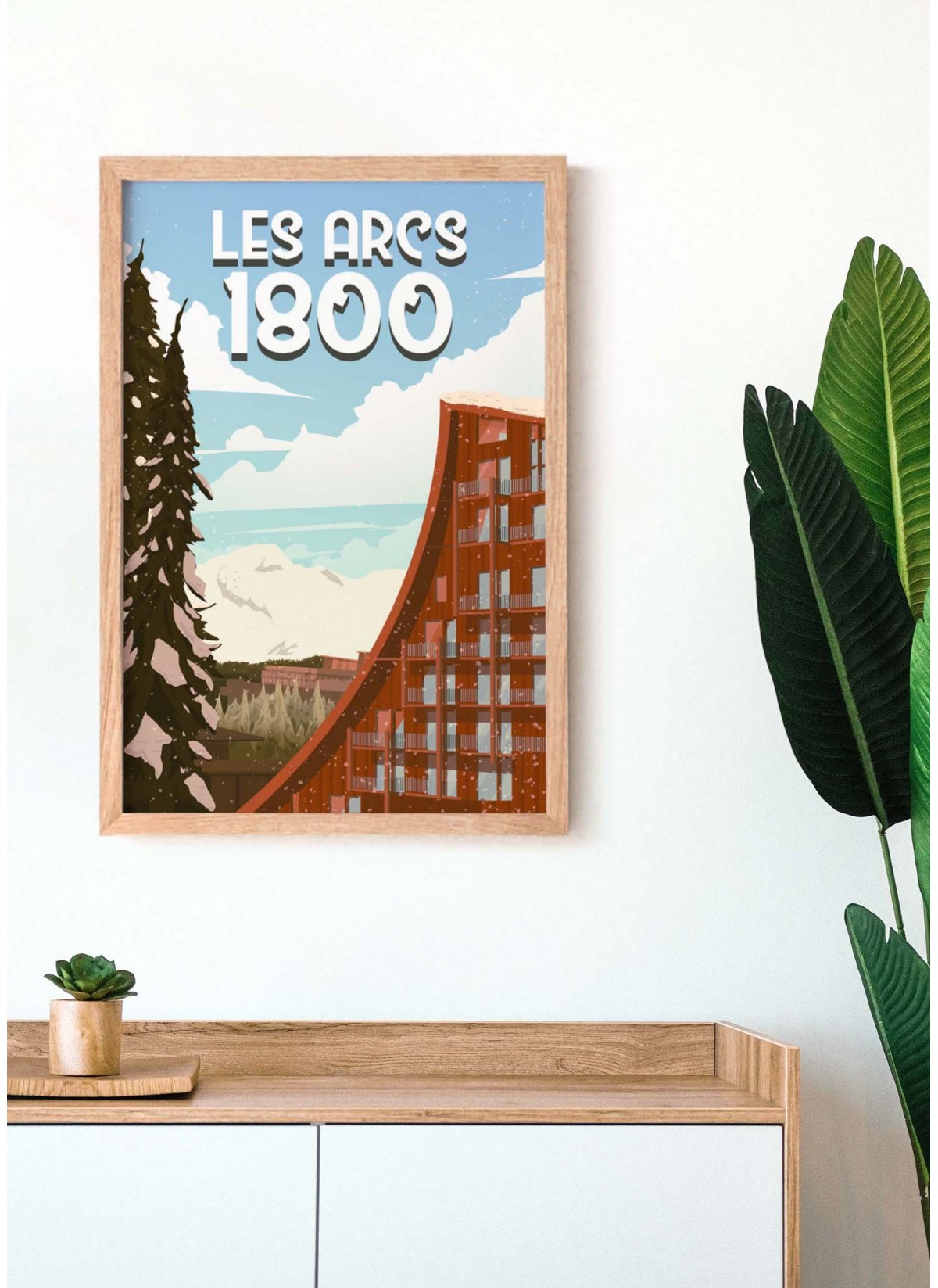 Affiche ville Les Arcs 1800, déco cadeau| L’Afficherie