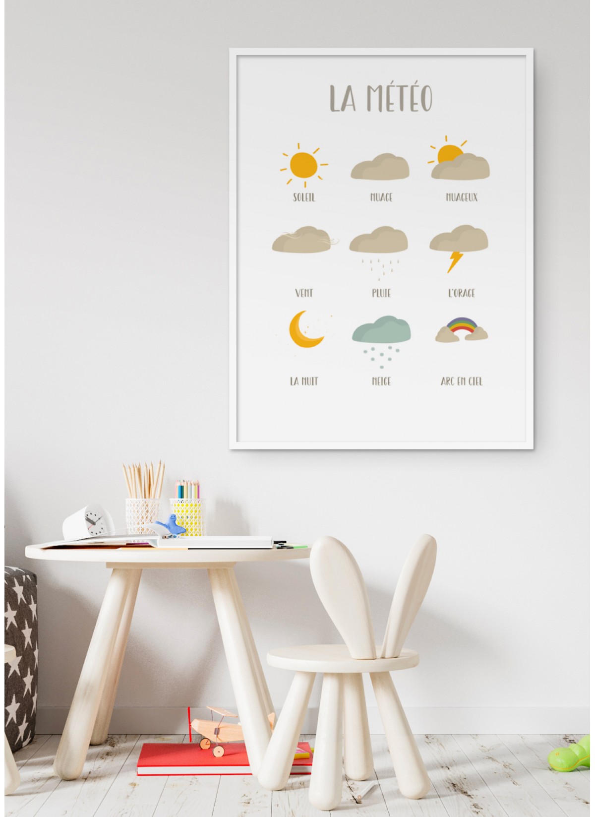 Affiche météo des enfants pour décorer la chambre | L’Afficherie