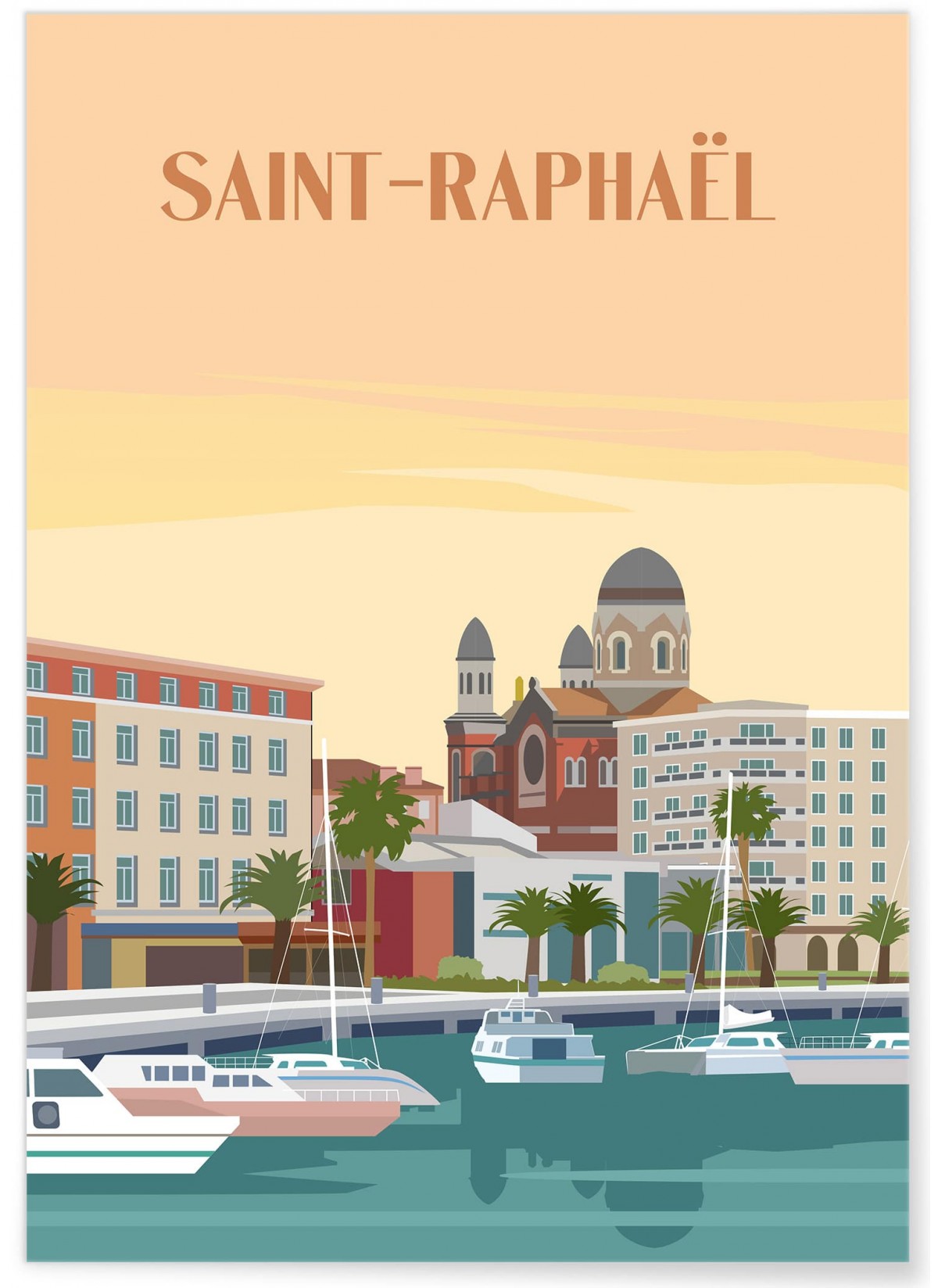 Affiche ville de Saint-Raphaël, posters muraux| L’Afficherie