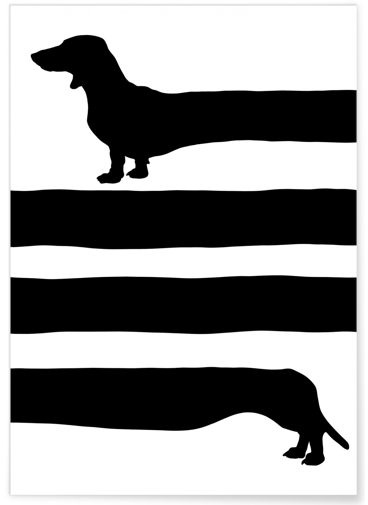 Affiche "Teckel", Animaux, idée déco| L’Afficherie