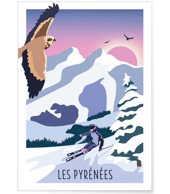 Affiche Les Pyrénées, poster encadré| L’Afficherie