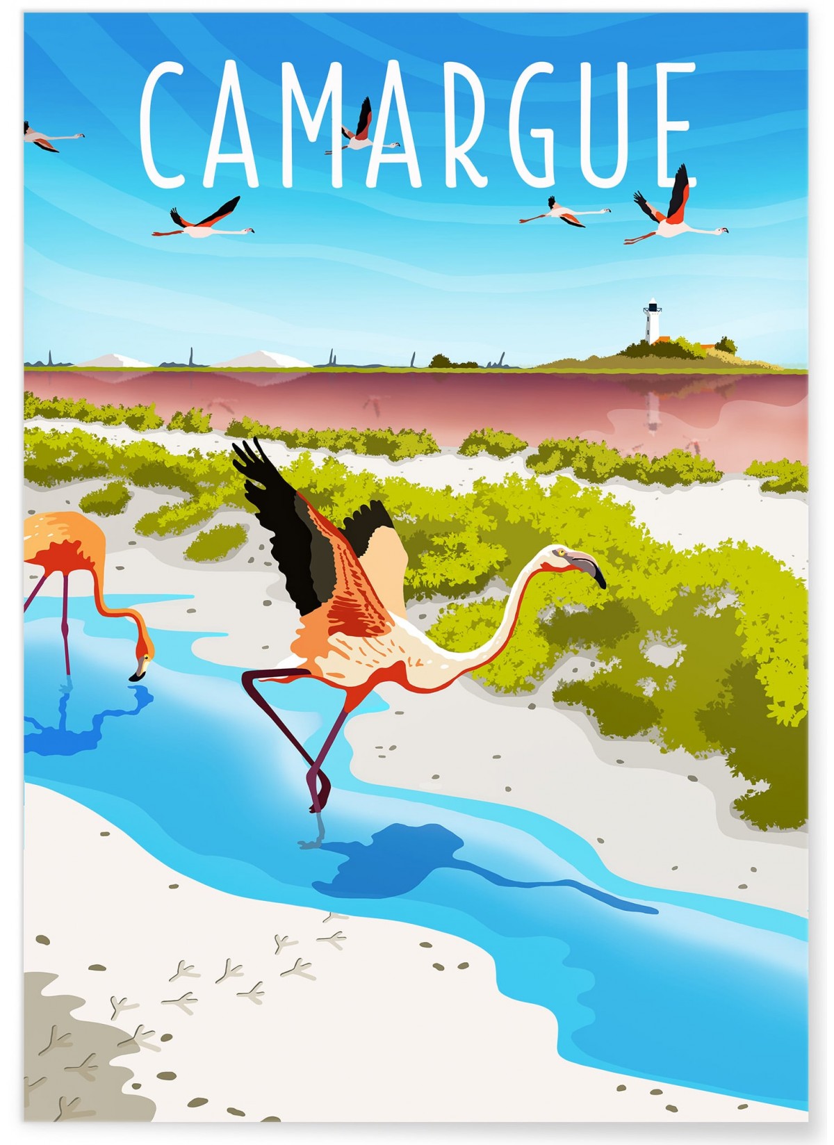 Affiche Camargue, art mural| L’Afficherie