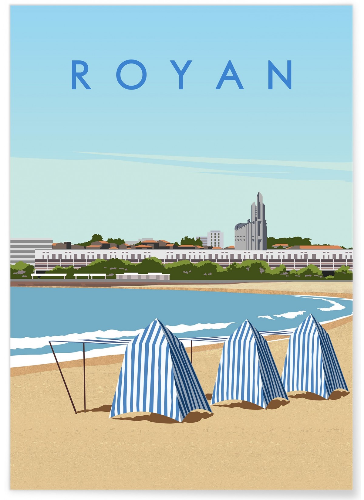 Affiche ville de Royan 2, idée cadeau à offrir| L’Afficherie