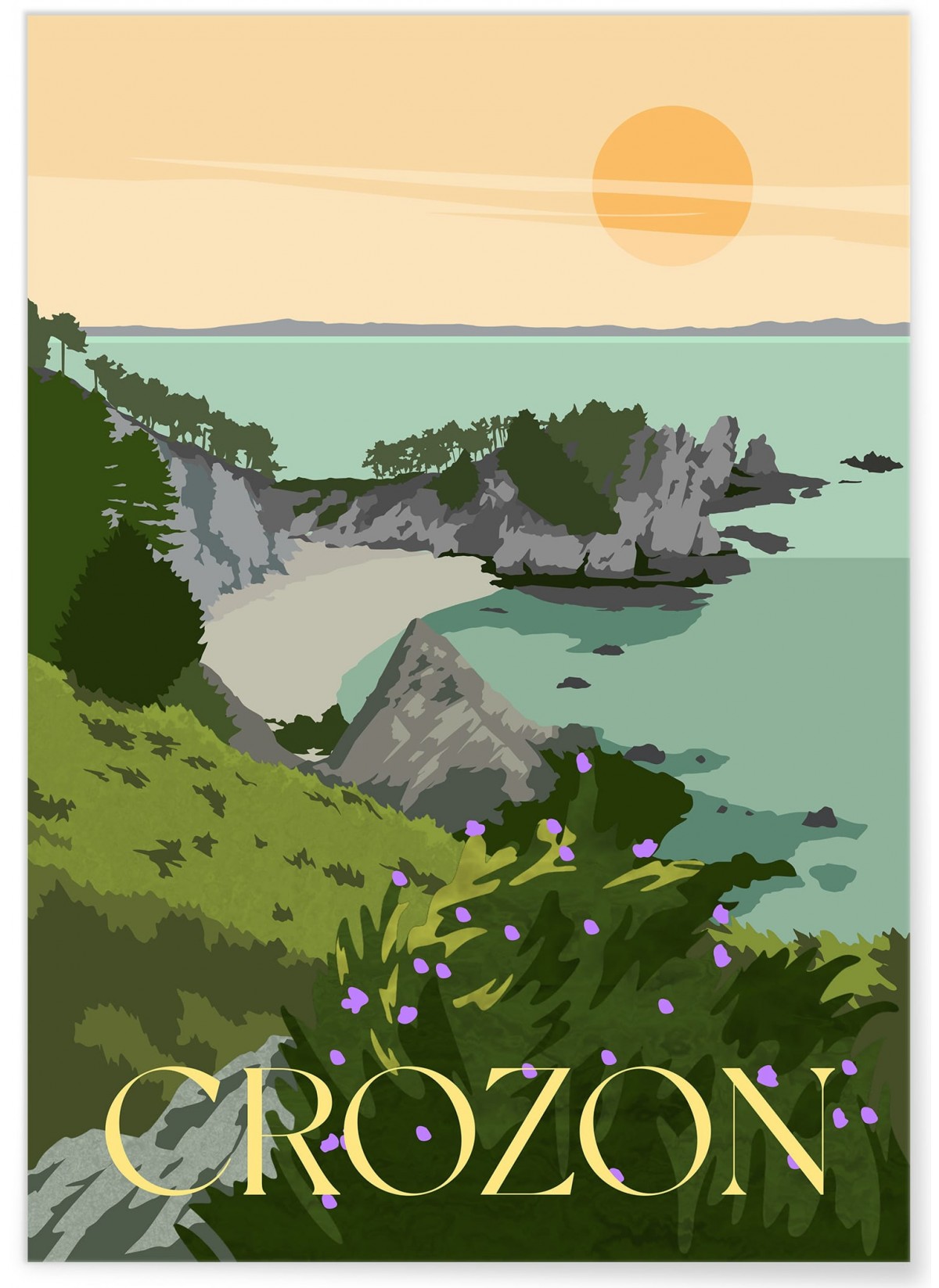 Affiche ville de Crozon, illustration| L’Afficherie
