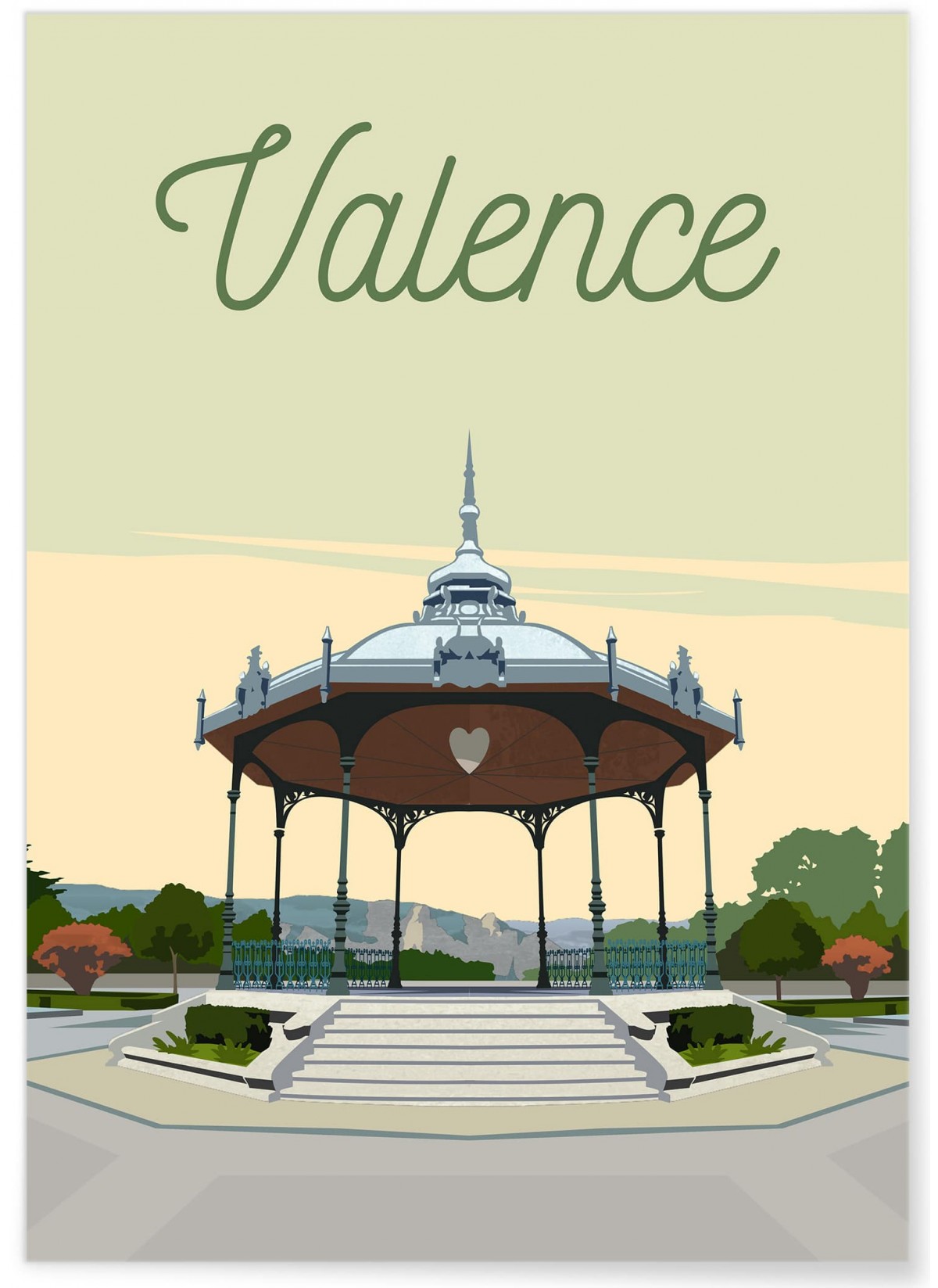 Affiche ville Valence, idée déco| L’Afficherie