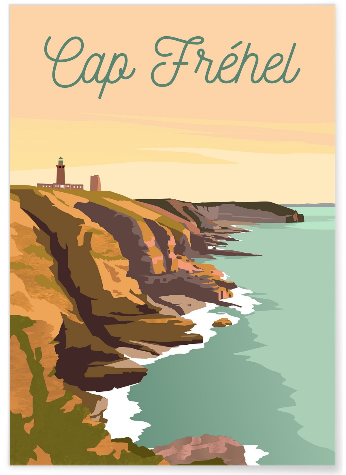 Affiche Cap Fréhel, Art mural, illustration | L’Afficherie