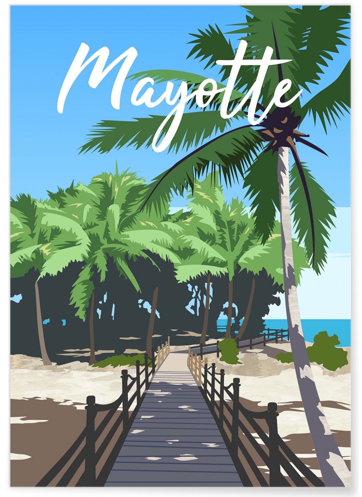Affiche Mayotte, décoration murale, illustration | L’Afficherie