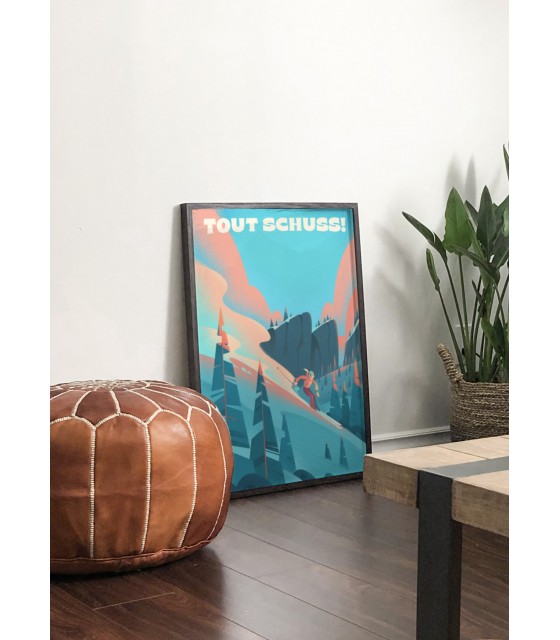Affiche Tout schuss, affiche sport | L’Afficherie