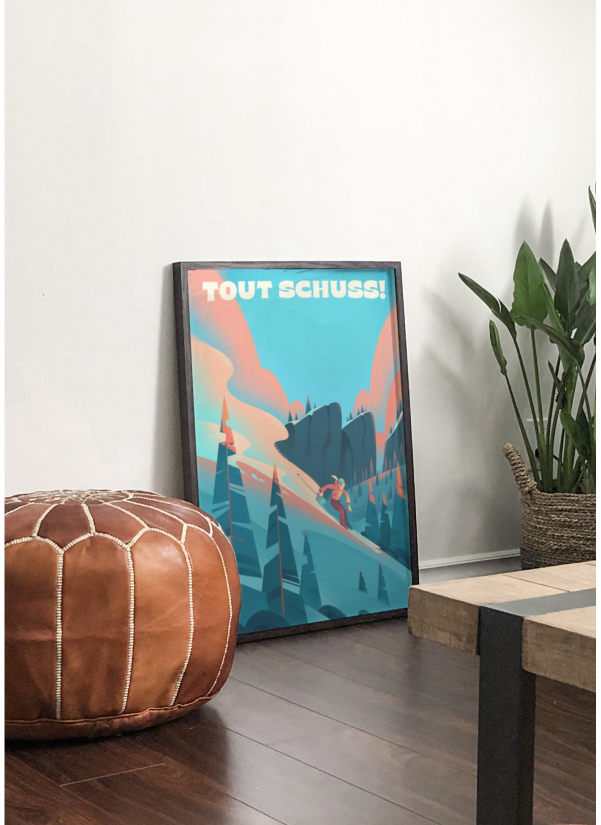 Affiche Tout schuss, affiche sport | L’Afficherie