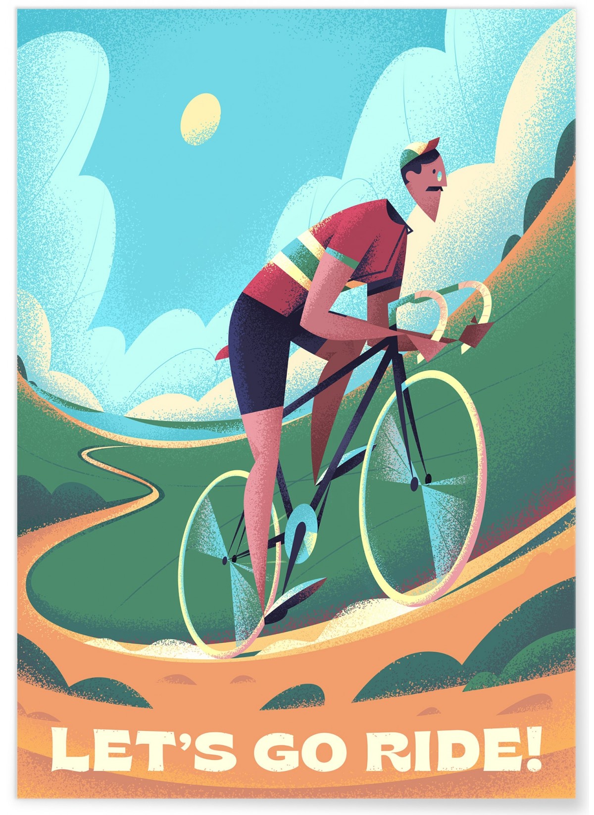 Affiche Let's go ride, affiche humour | L’Afficherie