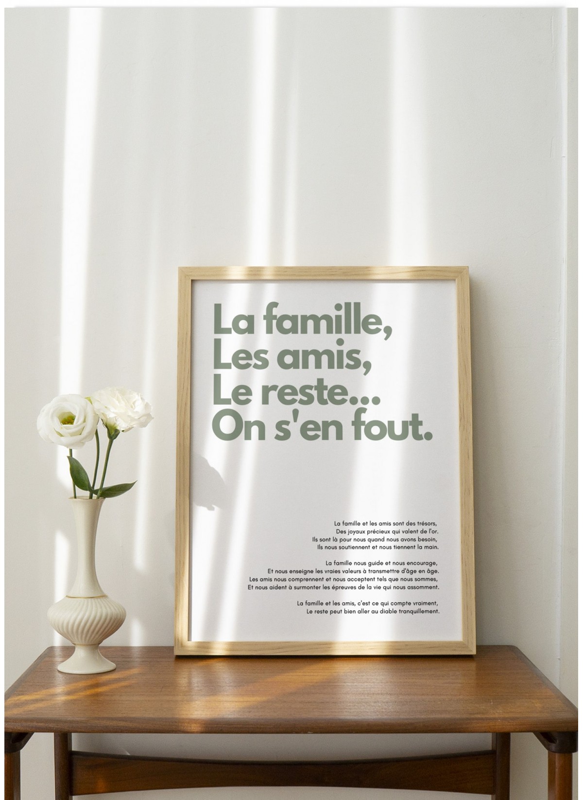 Affiche La famille, les amis..., déco murale | L’Afficherie