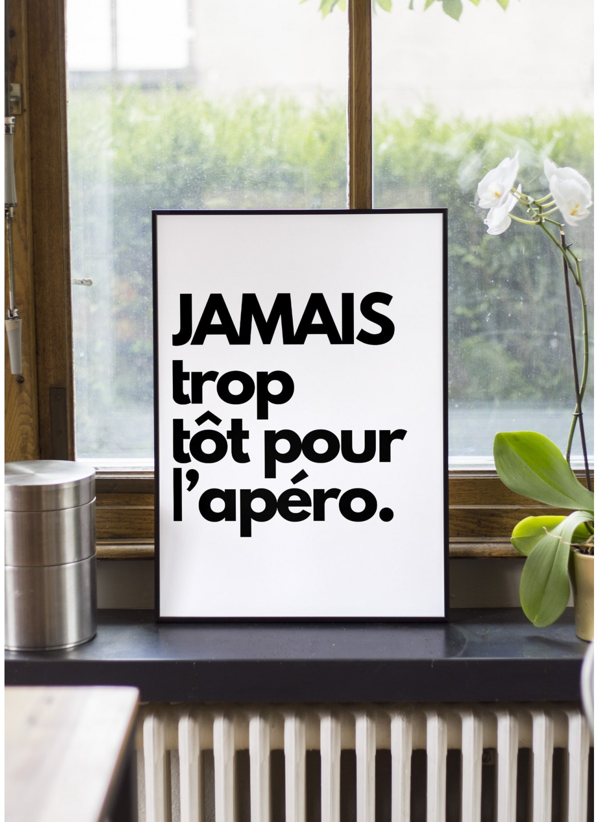 Affiche "Jamais trop tôt pour l'apéro."| Affiches Drôles | L’Afficherie