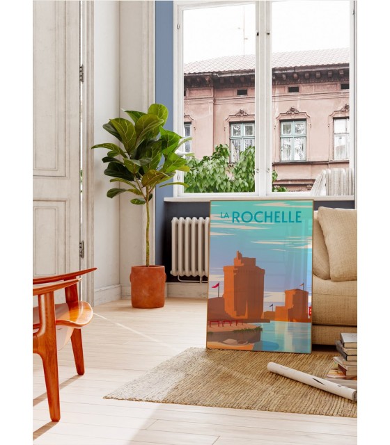 Affiche ville La Rochelle 4, déco murale, illustration | L’Afficherie