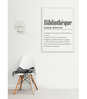 Affiche Définition Bibliothèque, décoration murale | L’Afficherie