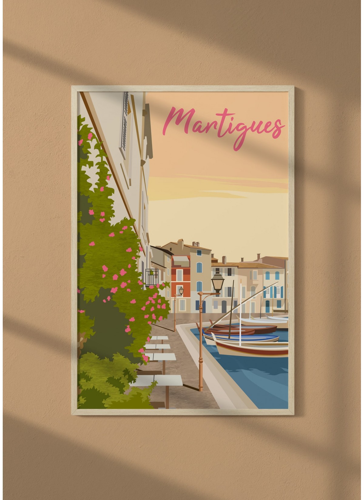 Affiche ville Martigues, déco murale, illustration | L’Afficherie