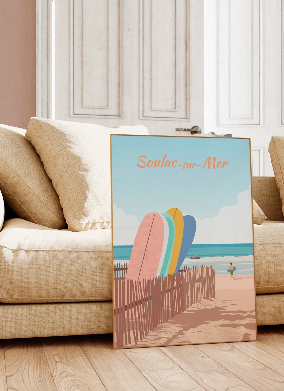 Affiche Ville Soulac Sur Mer Affiche Decoration Lafficherie