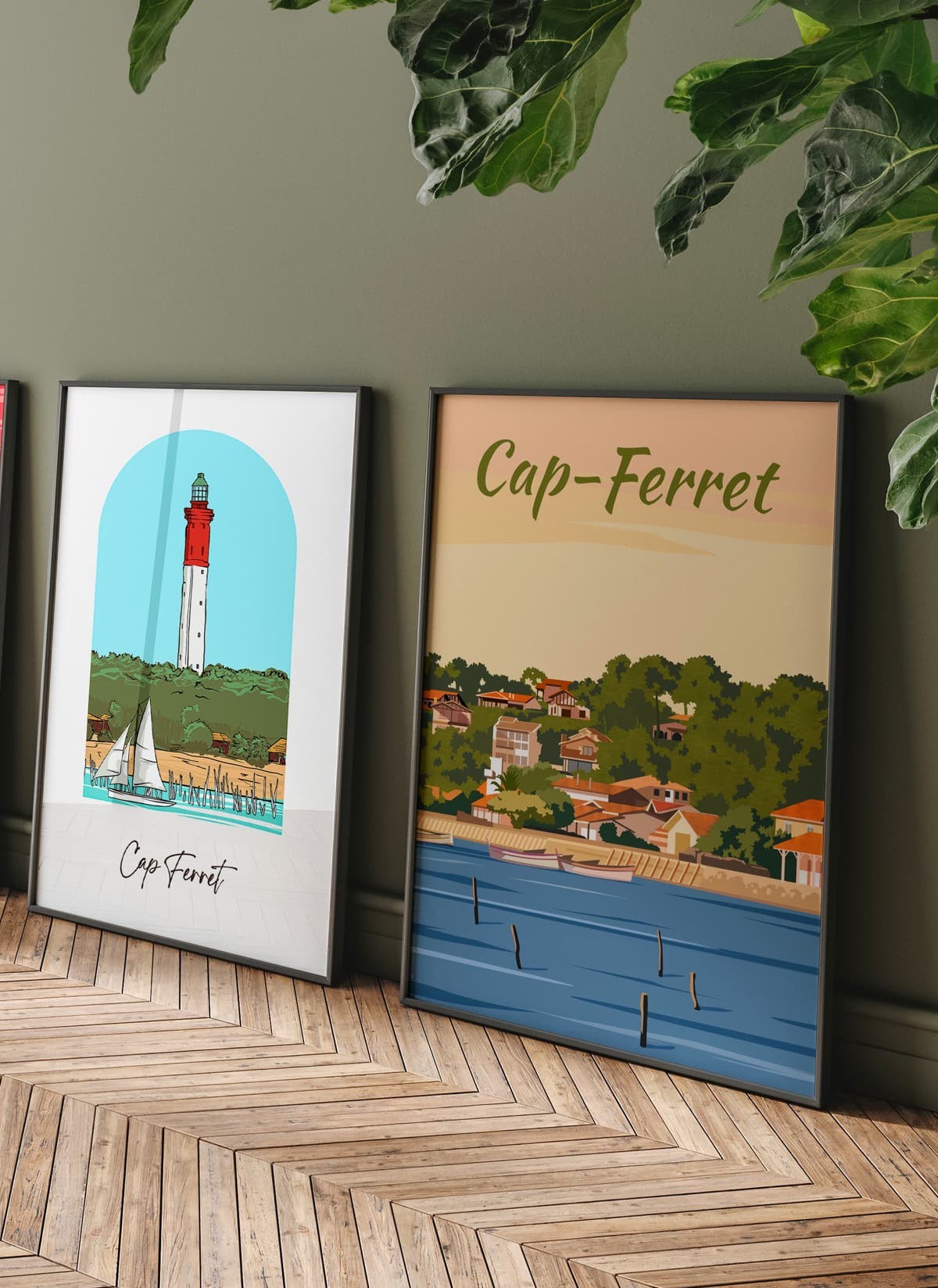 Affiche ville Cap-Ferret 2, déco affiche | L’Afficherie