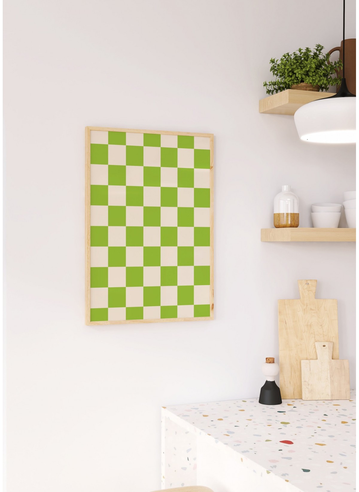 Affiche Damier Vert, déco murale | L'Afficherie Affiche Damier Vert, déco murale | L'Afficherie