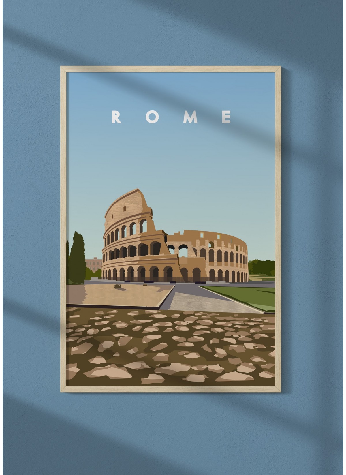 Affiche ville Rome, déco murale, illustration | L’Afficherie