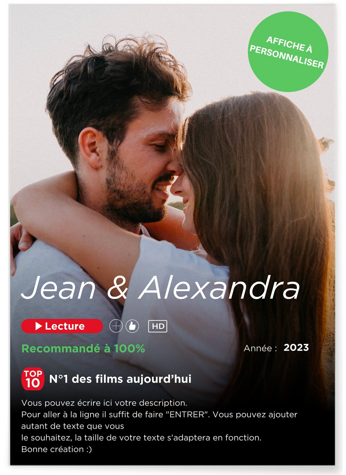 Affiche Netflix personnalisable | L’AFFICHERIE