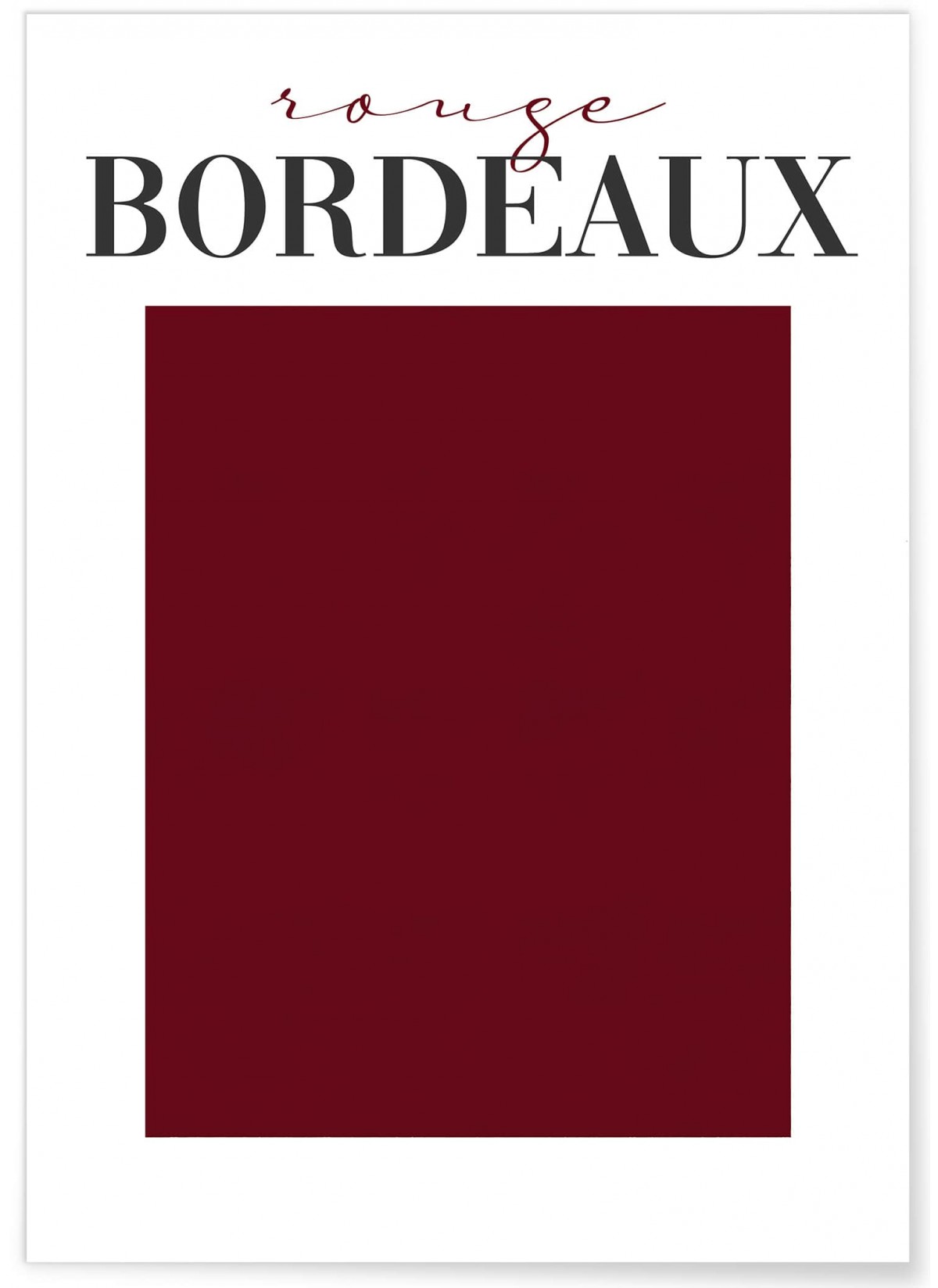 Affiche Rouge Bordeaux, idée déco | L’Afficherie