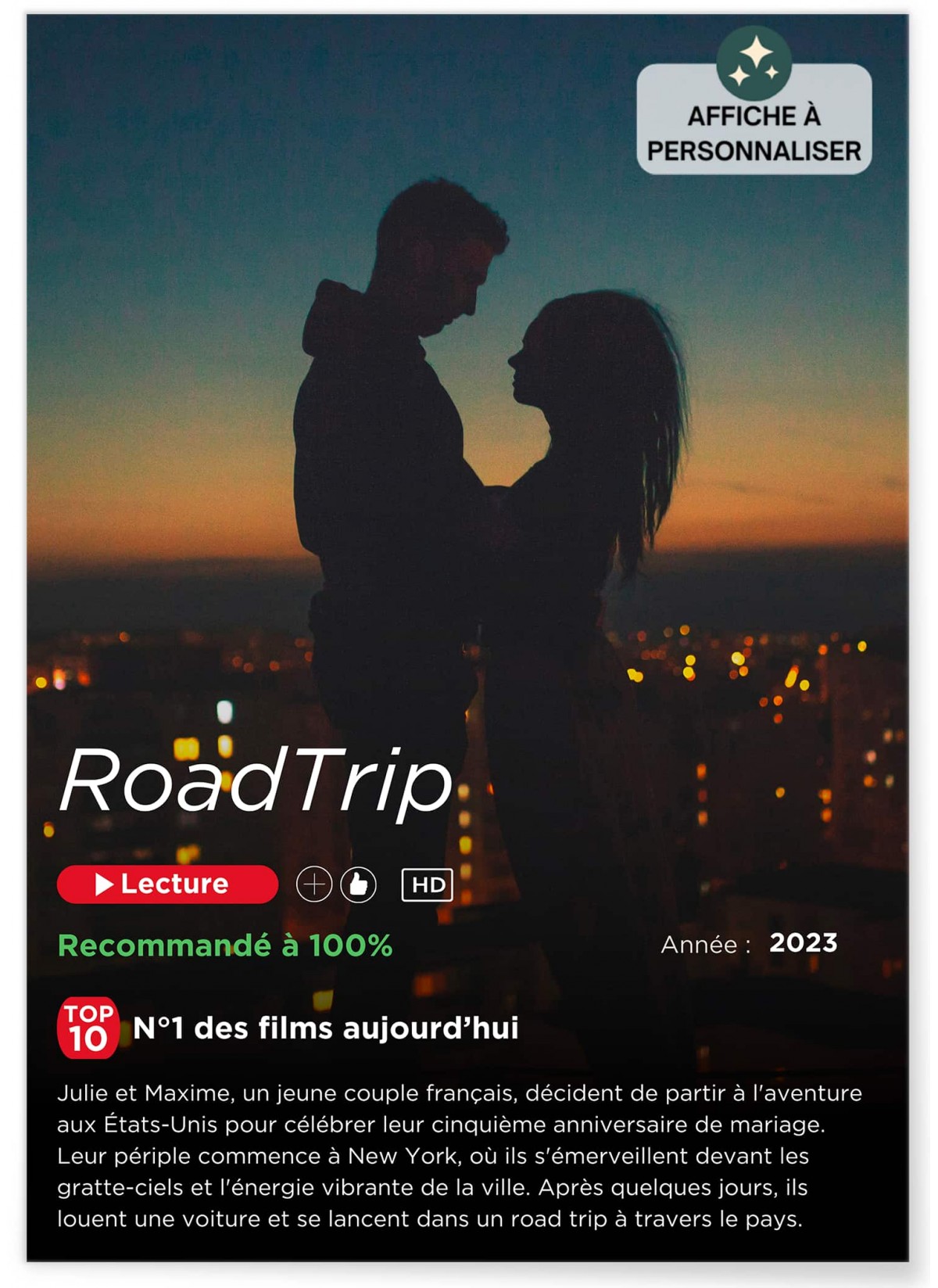 Affiche Netflix personnalisable | L’AFFICHERIE