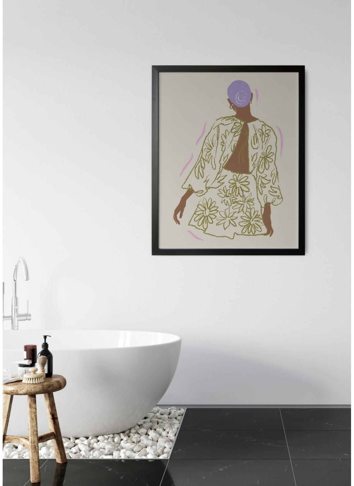 Affiche La femme à fleurs, idée déco | L’Afficherie