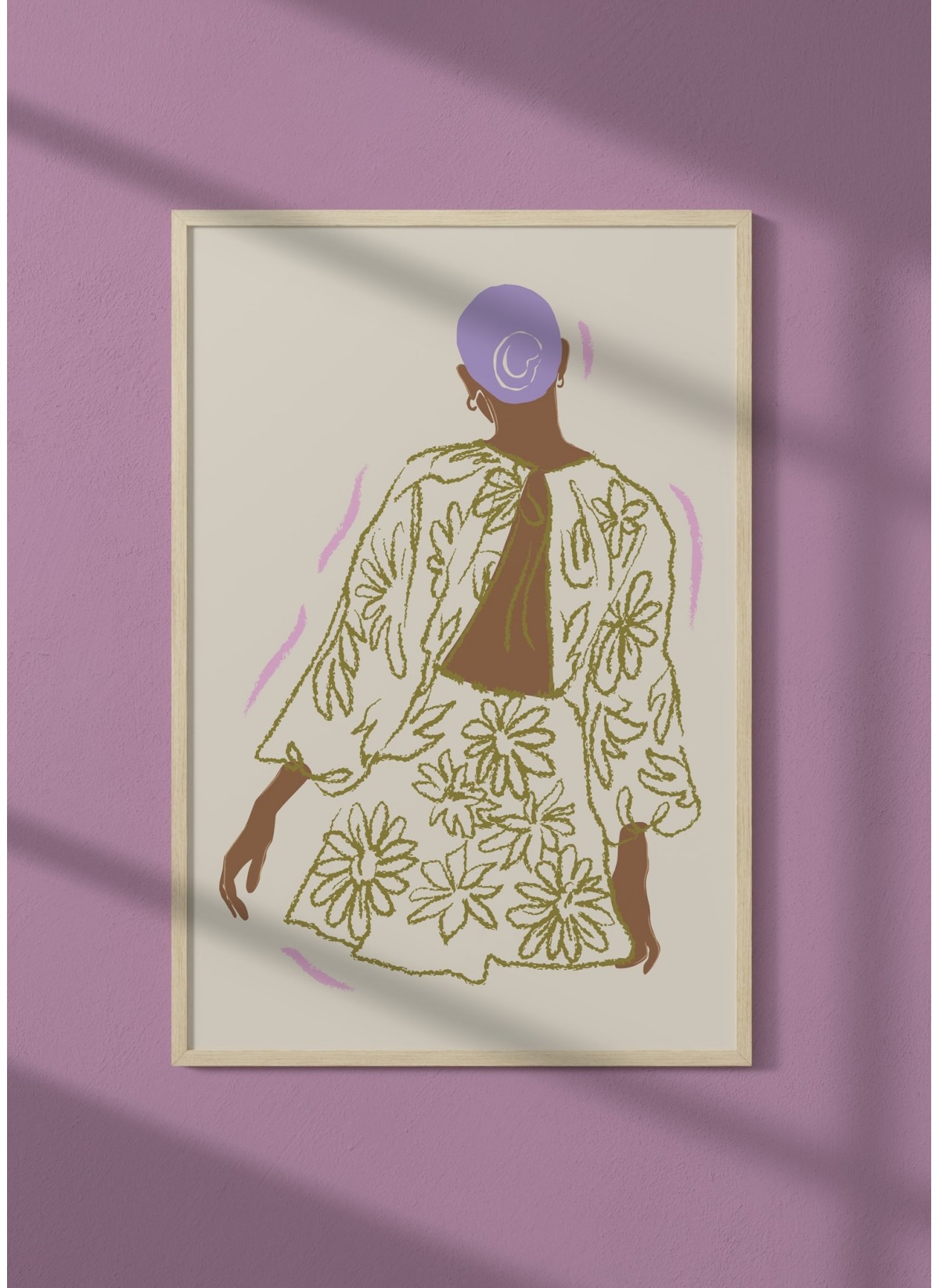 Affiche La femme à fleurs, idée déco | L’Afficherie