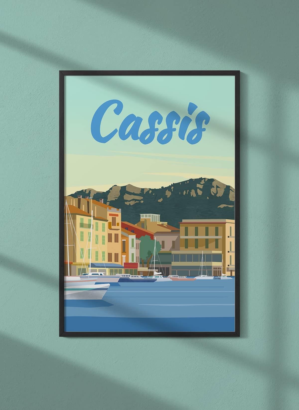 Affiche ville de Cassis, poster décoratif | L’Afficherie