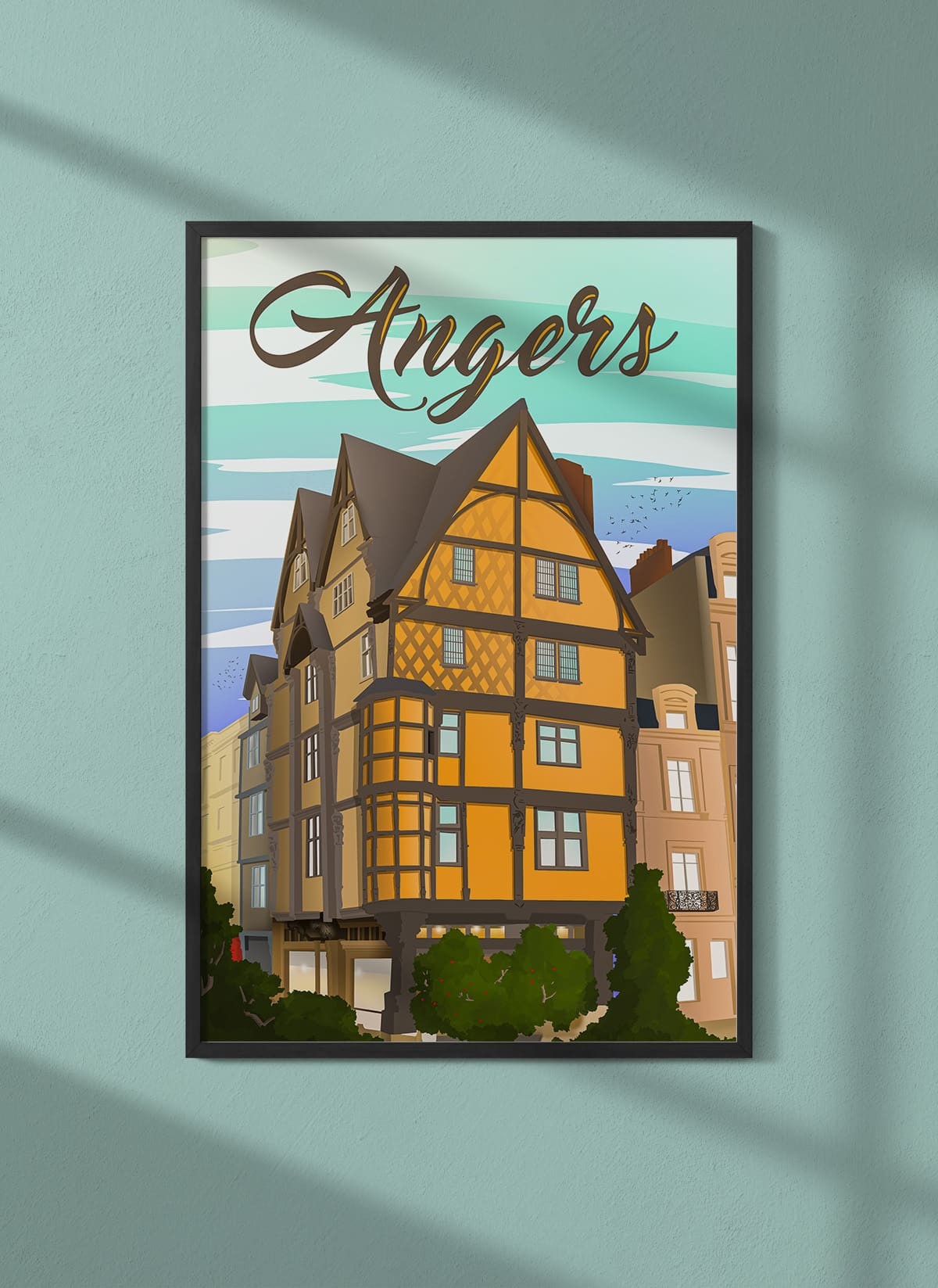 Affiche ville Angers, poster mural | L’Afficherie