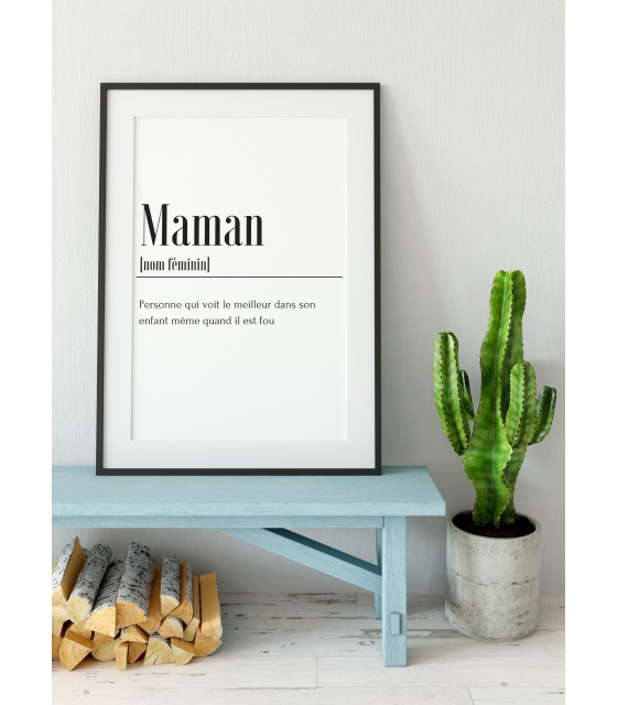 Affiche Définition Maman, idéal pour offrir | L’Afficherie