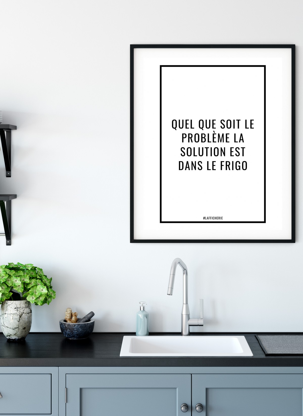 La solution est dans le frigo | Affiche Humour | L’Afficherie