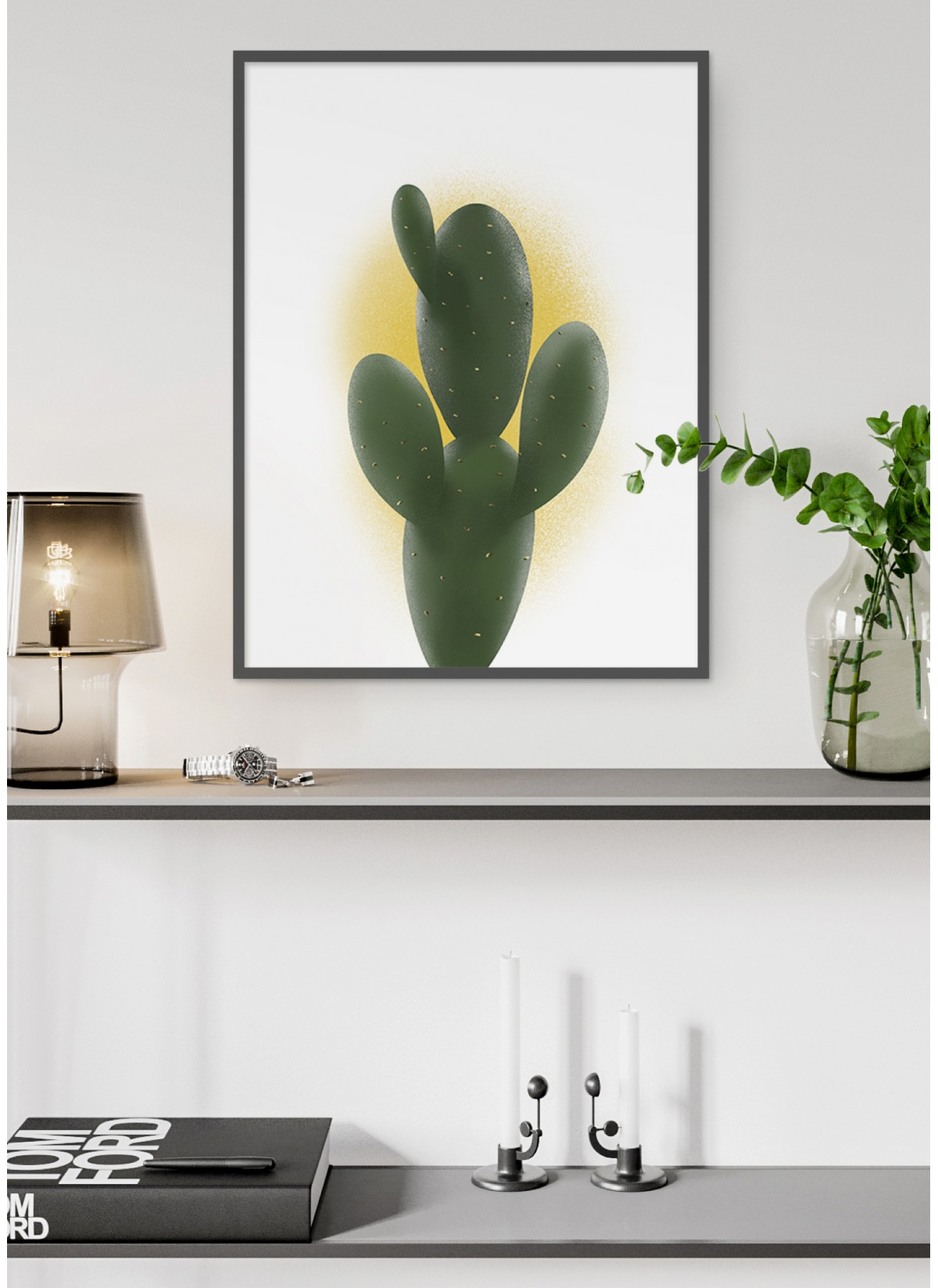 Affiche Cactus, Poster moderne pour deco de salon L’Afficherie