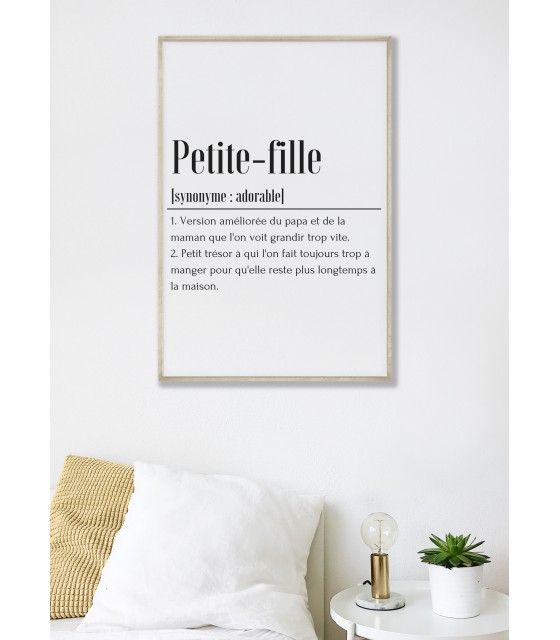 Affiche Définition Petite-fille, idéal pour offrir | L’Afficherie