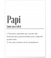 Affiche en noir et blanc définition Papi | L’Afficherie